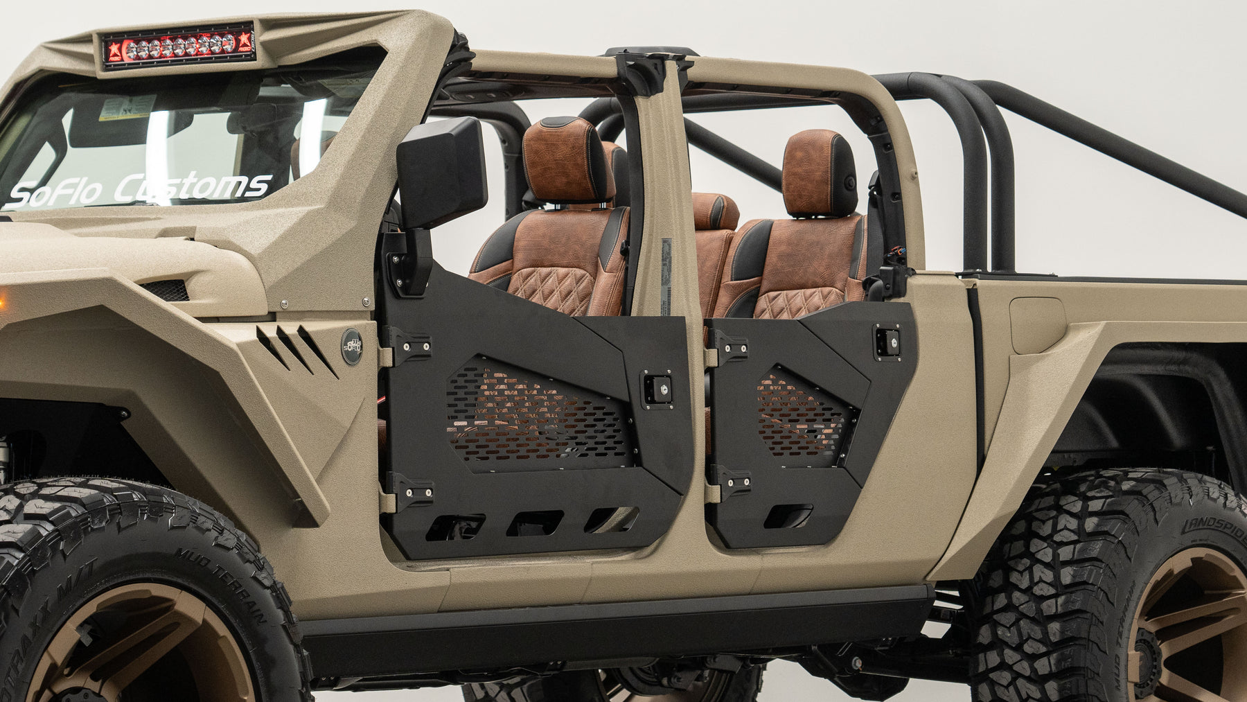 Jeep Gladiator JT Half Doors 2020-2024 | Rugged Steel w/ Mesh & Mirrors ...