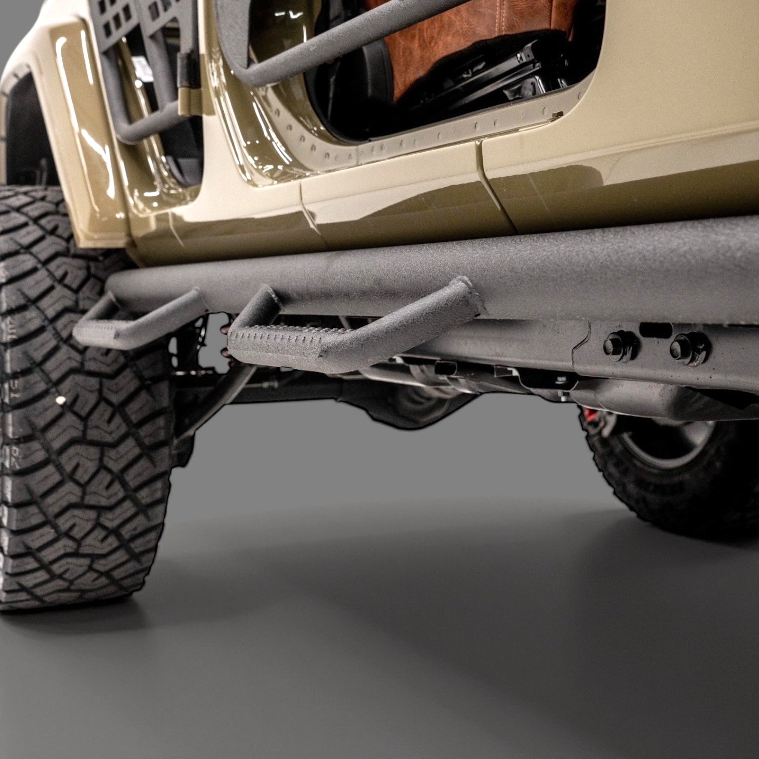 Steel Side Steps for Jeep Wrangler JL (2018-2025) Full-Length Tubular ...