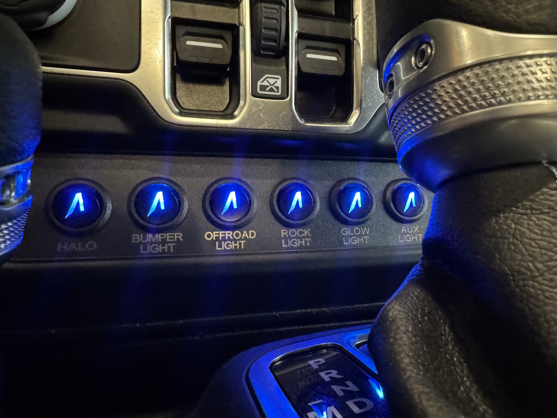 Jeep Wrangler Switch Panel Pod (2018-2025) 6-Device Auxiliary Control ...