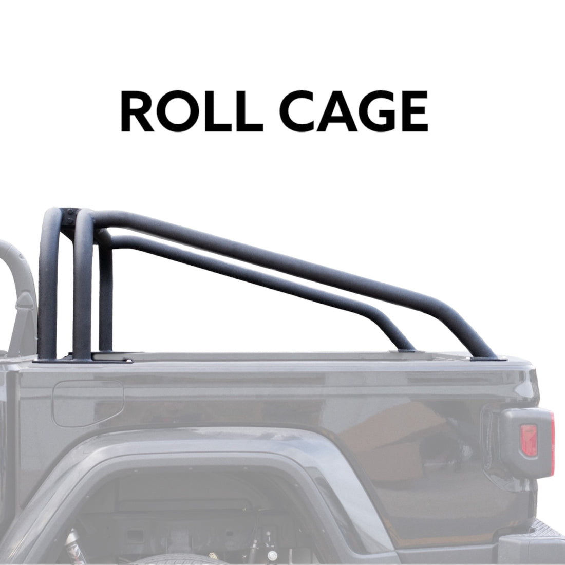 Jeep Gladiator Aluminum Roll Bar Cage (2020-2025 JT) with Black Armor ...