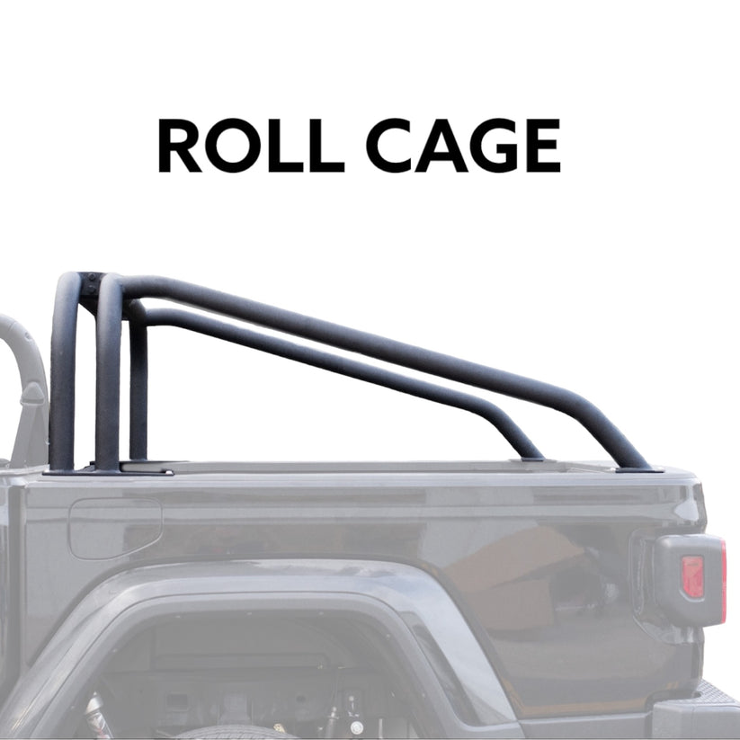Jeep Gladiator Roll Bar Cage (2020-2025 JT) Aluminum with Black Armor ...