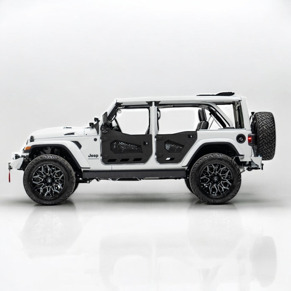 Jeep Wrangler Half Doors 4-door Set 2018-2025 | Rugged Steel w/ Mesh ...
