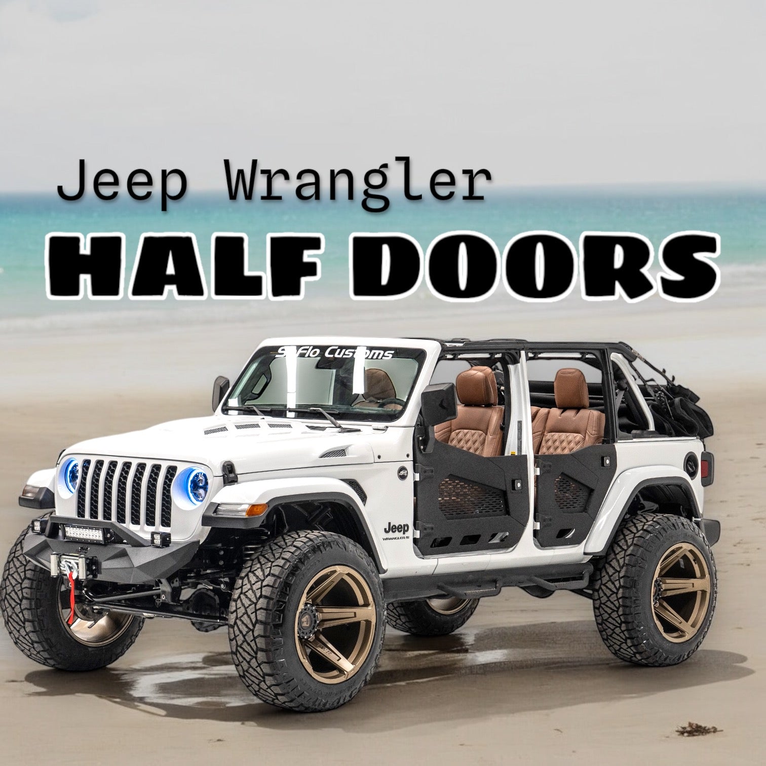 Jeep Wrangler Half Doors 4-door Set 2018-2025 Jeep Gladiator JT Half ...