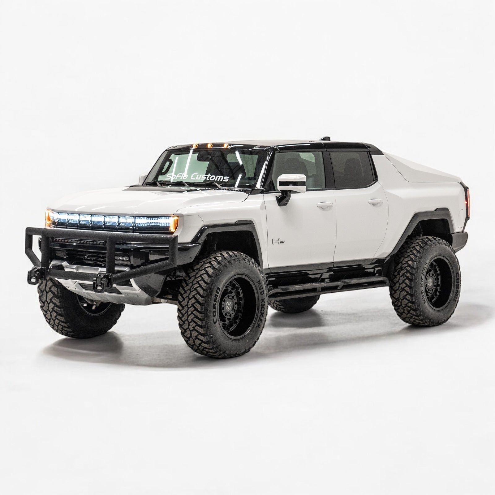 GMC Hummer EV Bull Bar – Aluminum Brush Guard with Black Armor Coating ...